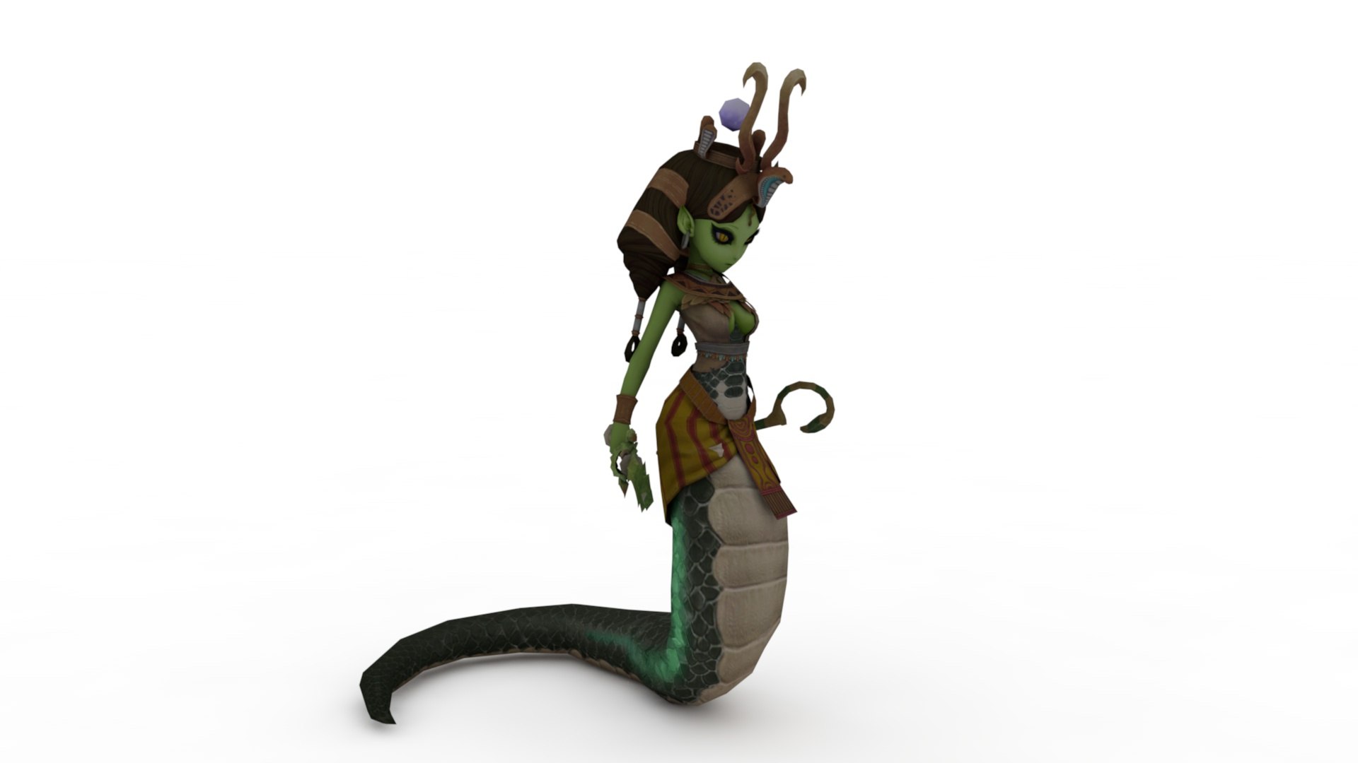 3D Snake Girl Model - TurboSquid 1962829