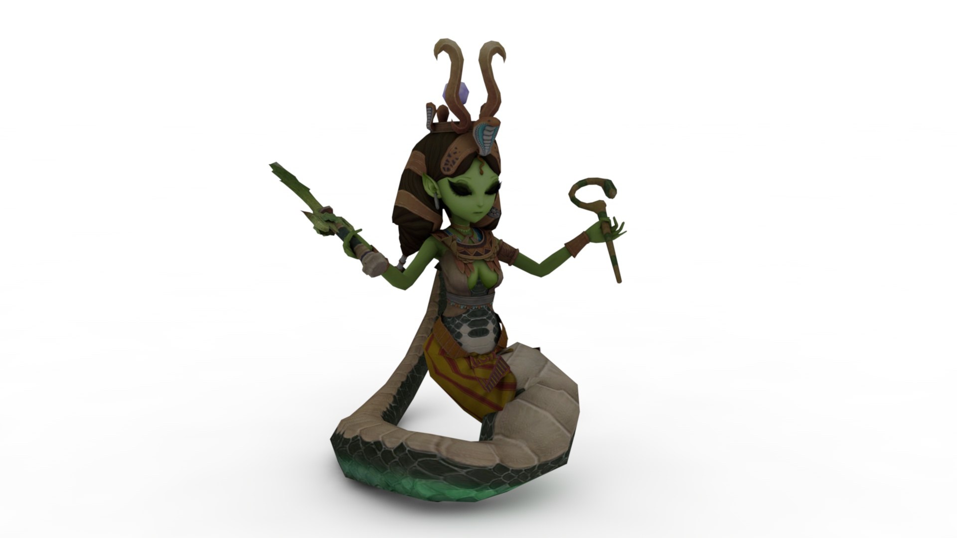 3D Snake Girl Model - TurboSquid 1962829