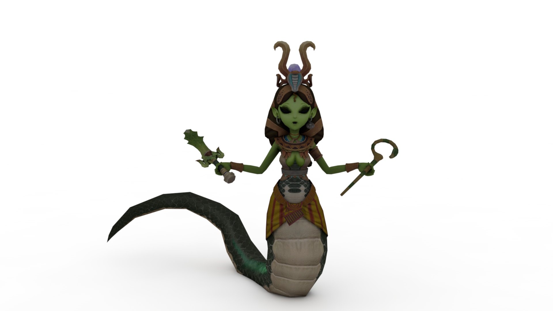 3D Snake Girl Model - TurboSquid 1962829