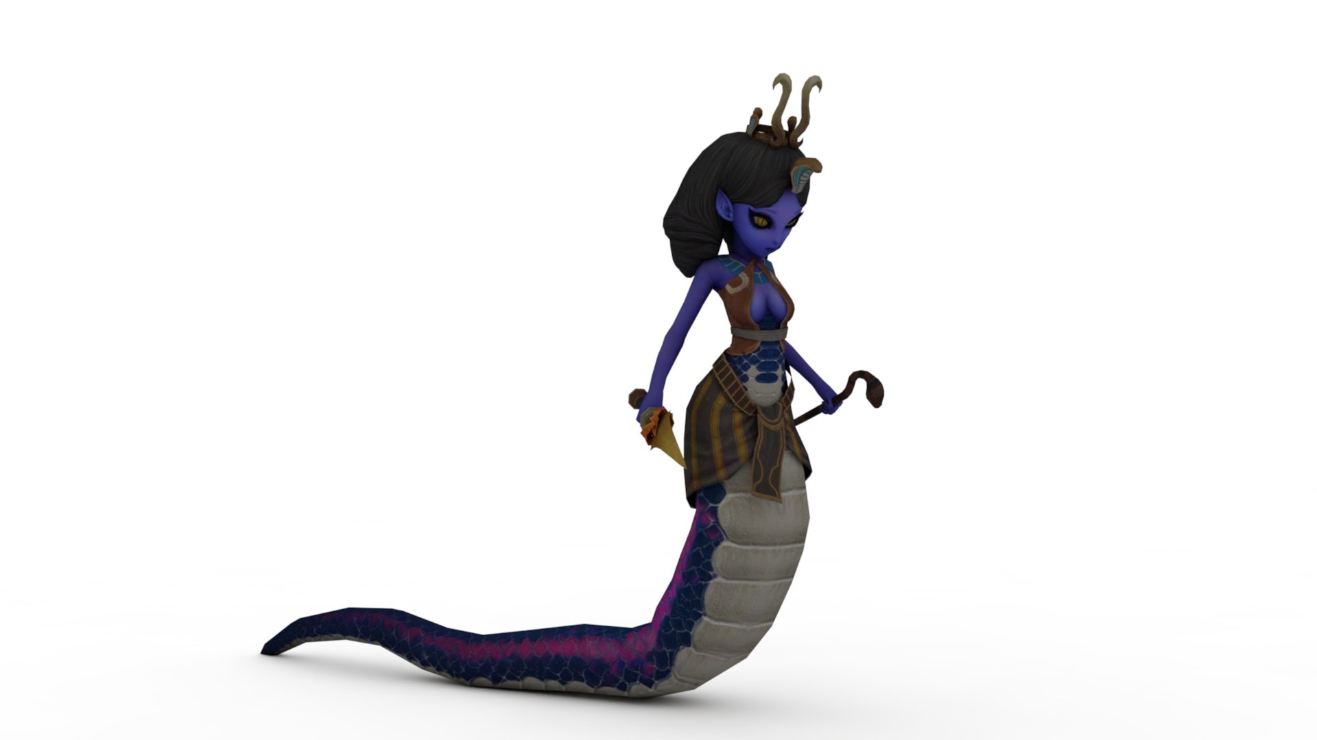 3D Snake Girl Model - TurboSquid 1962829