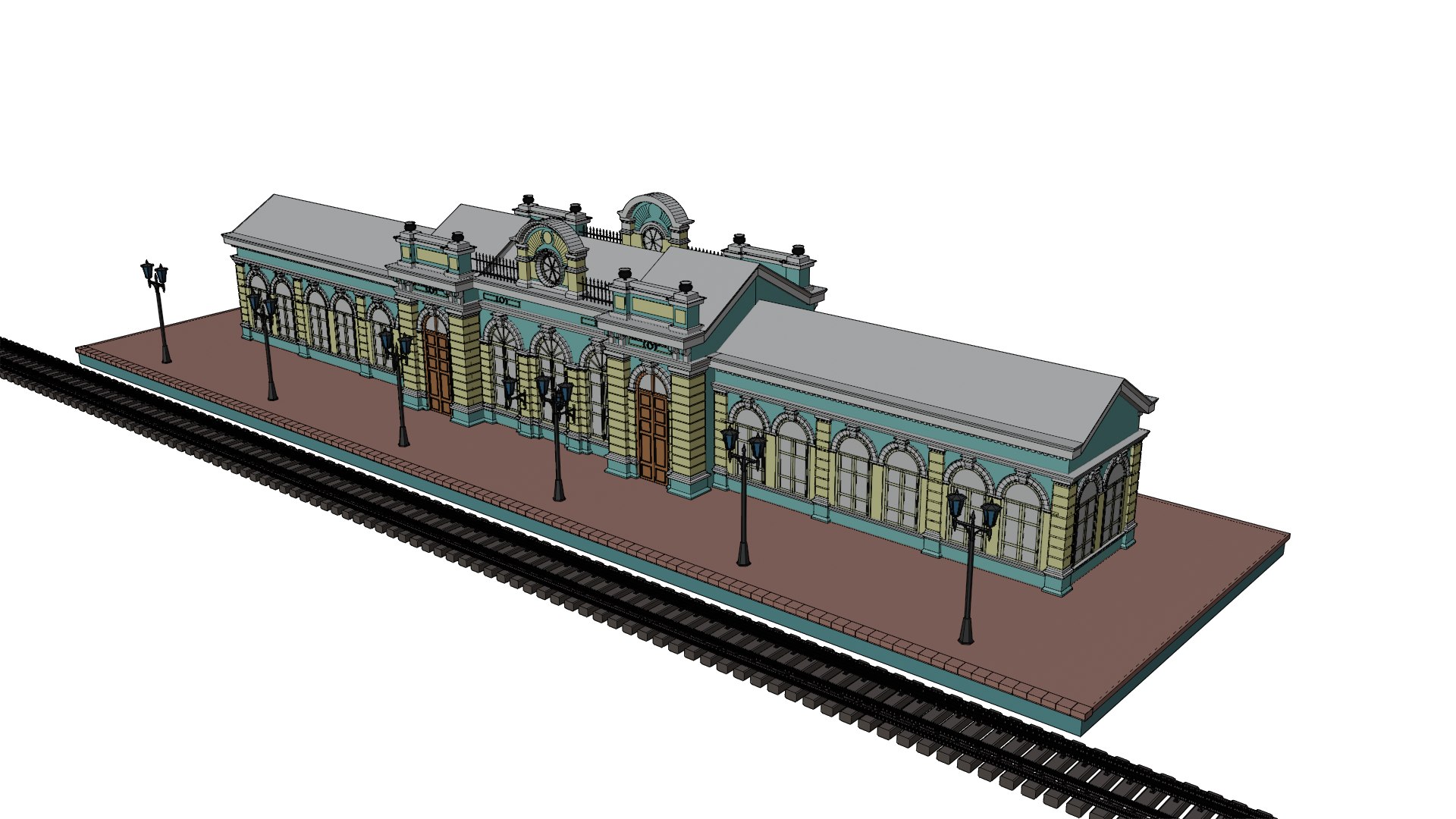 Russian Railway Station 3D Model - TurboSquid 2036904