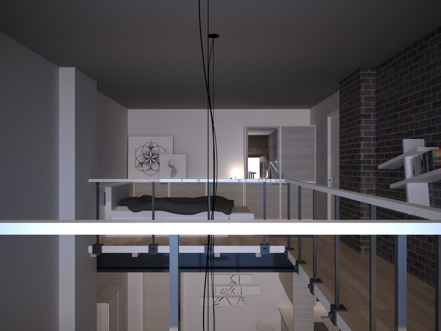 Realistic Interior Loft Apartment 3D Model - TurboSquid 1654608