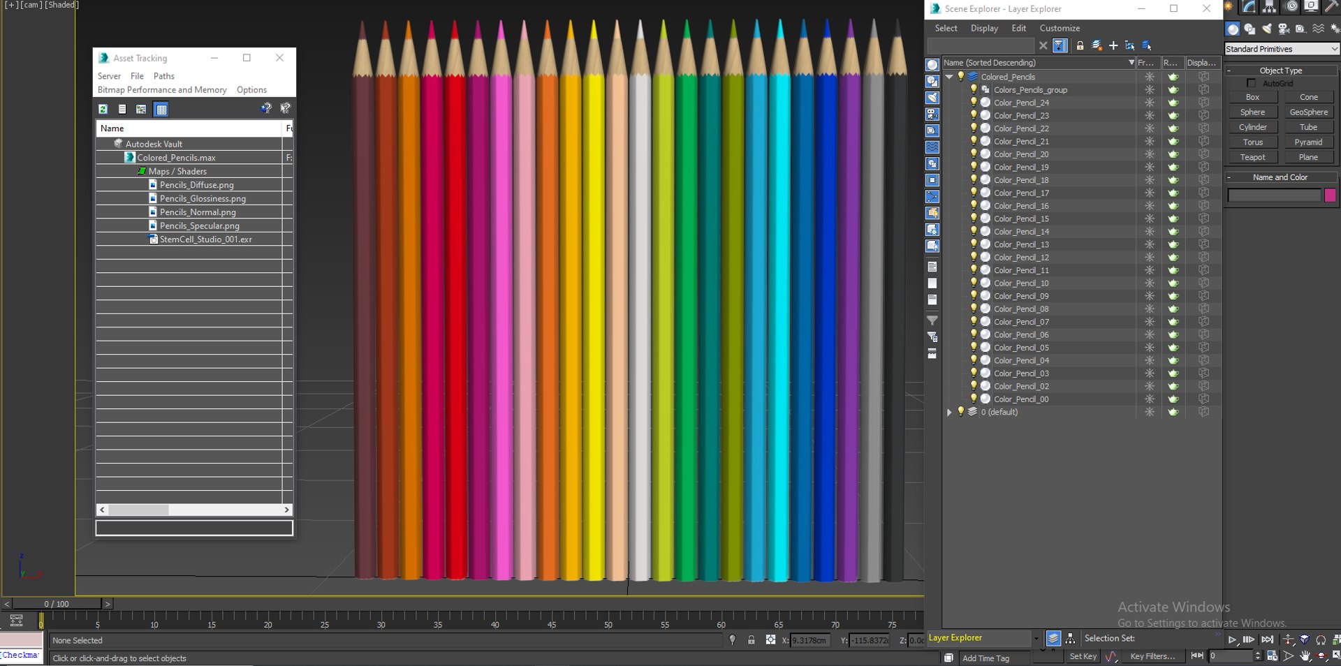 3D 24 Colored Pencils - TurboSquid 1971840