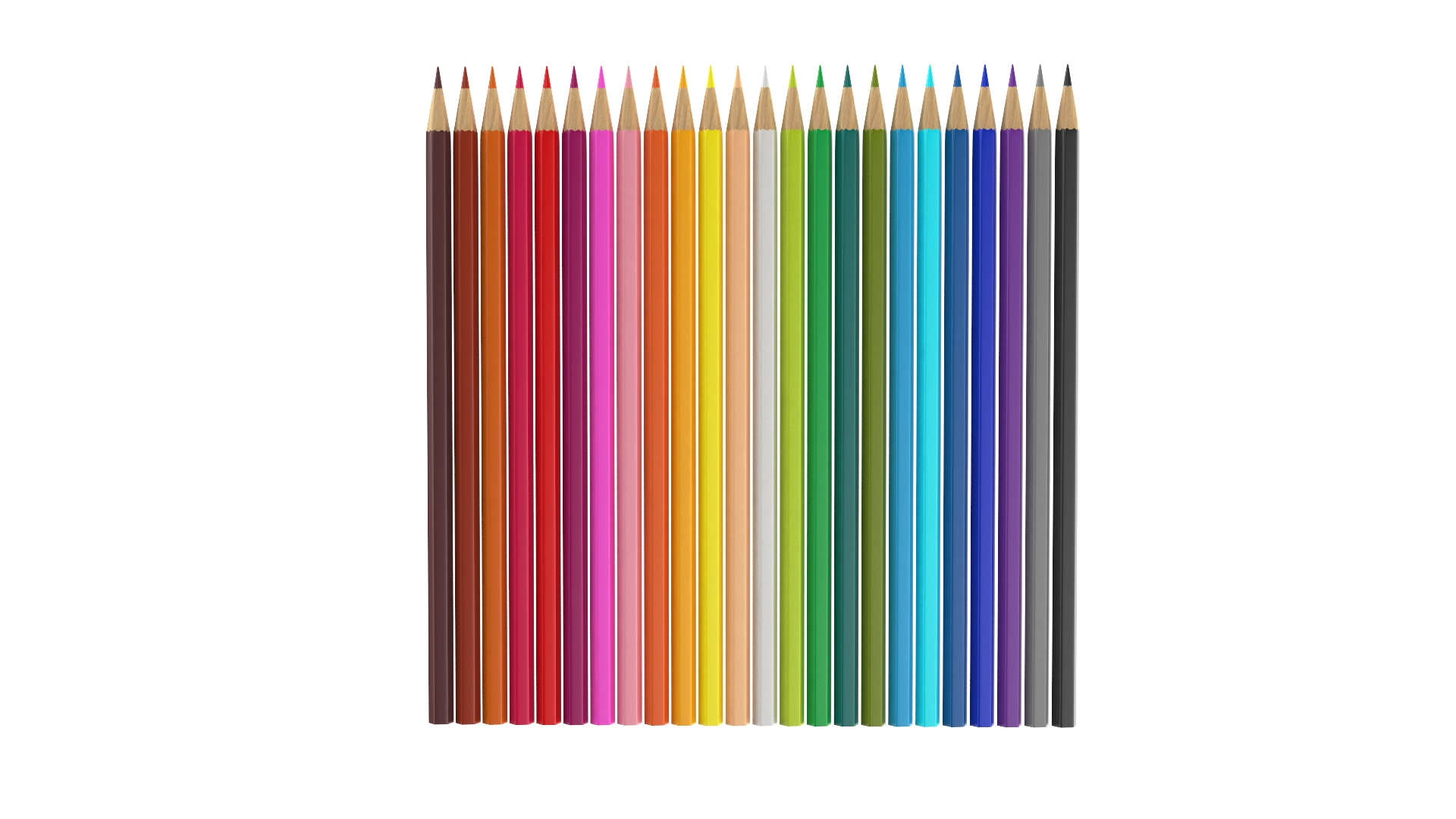 3D 24 Colored Pencils - TurboSquid 1971840