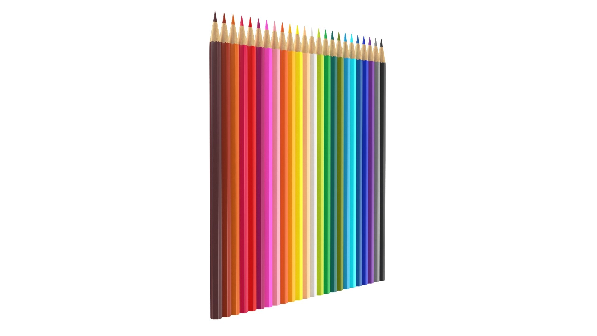 3D 24 Colored Pencils - TurboSquid 1971840