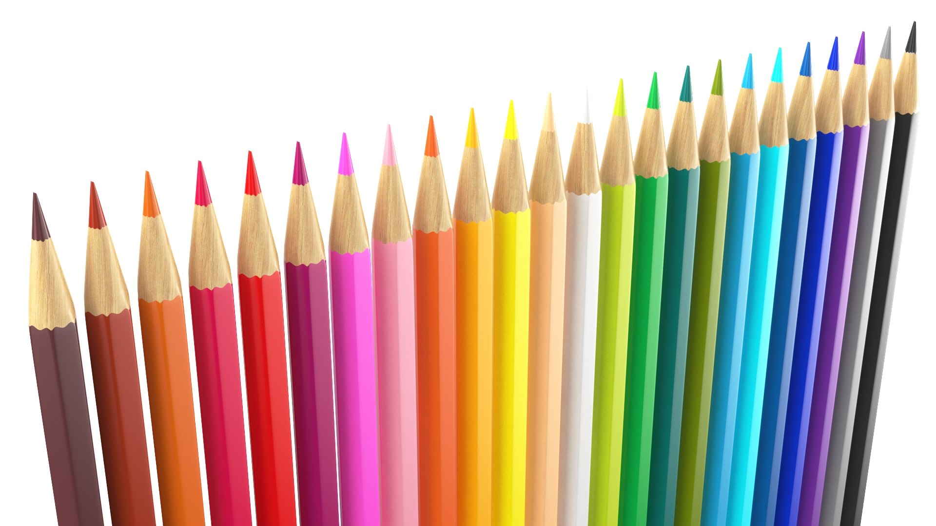 3D 24 Colored Pencils - TurboSquid 1971840