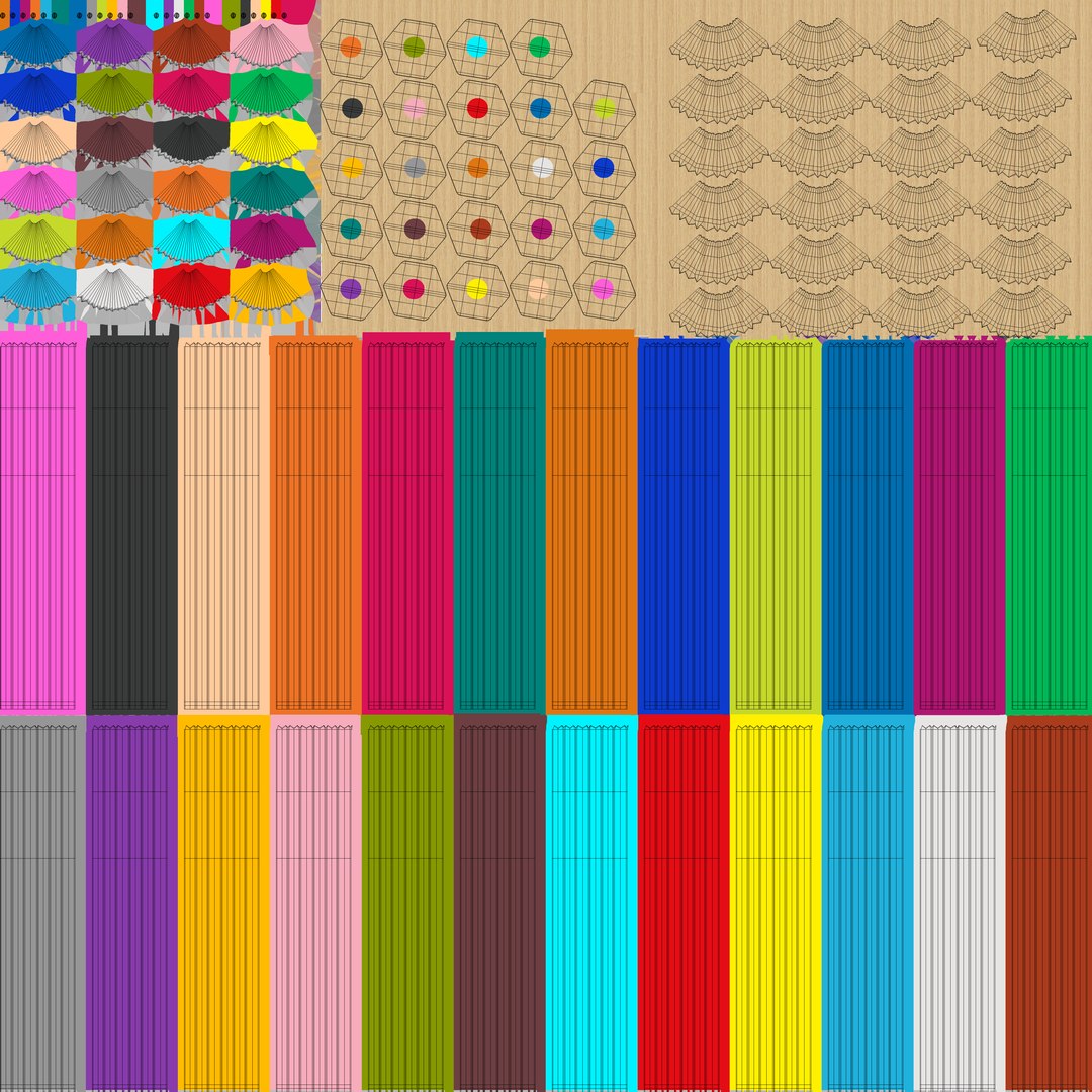 3D 24 Colored Pencils - TurboSquid 1971840