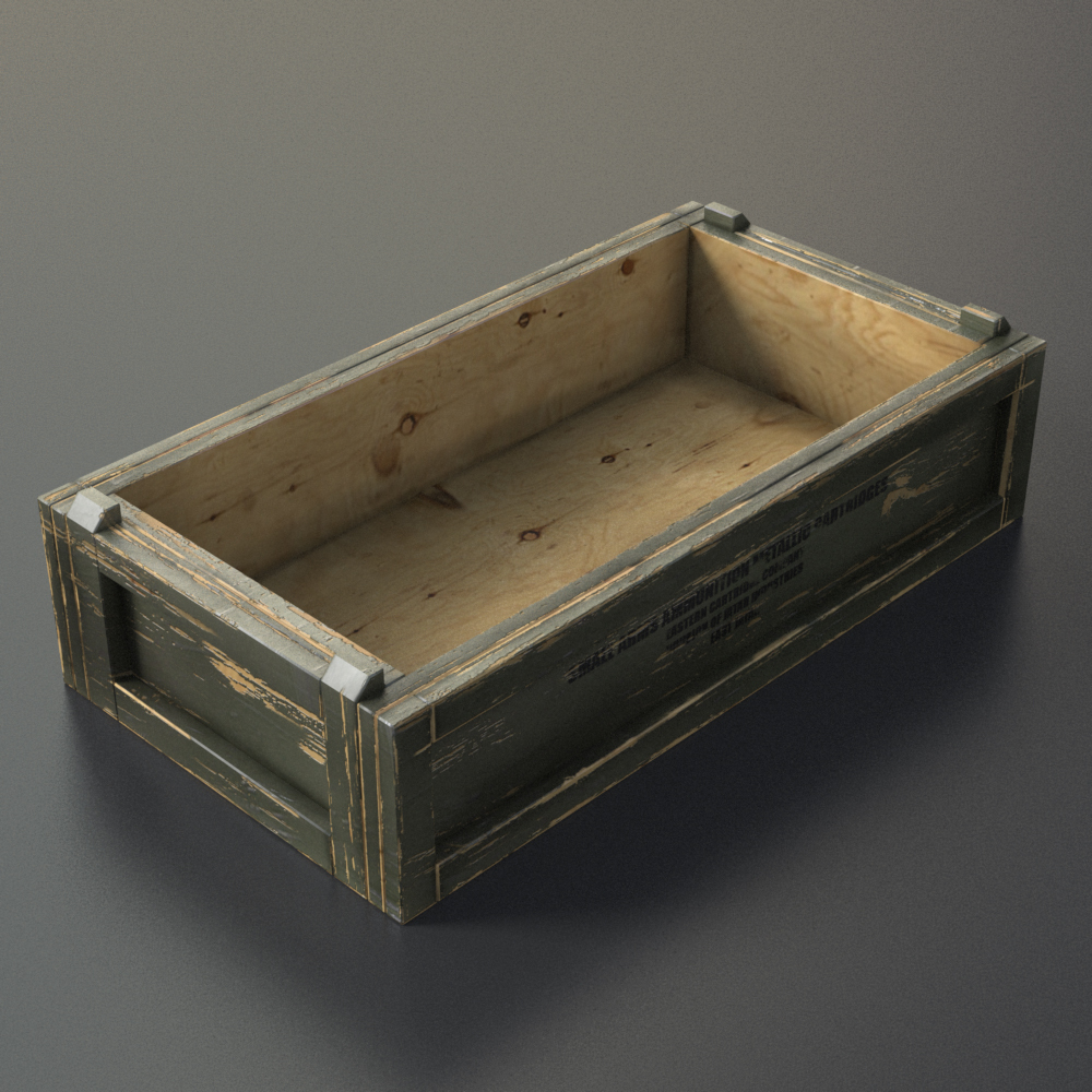3d ammo box crate