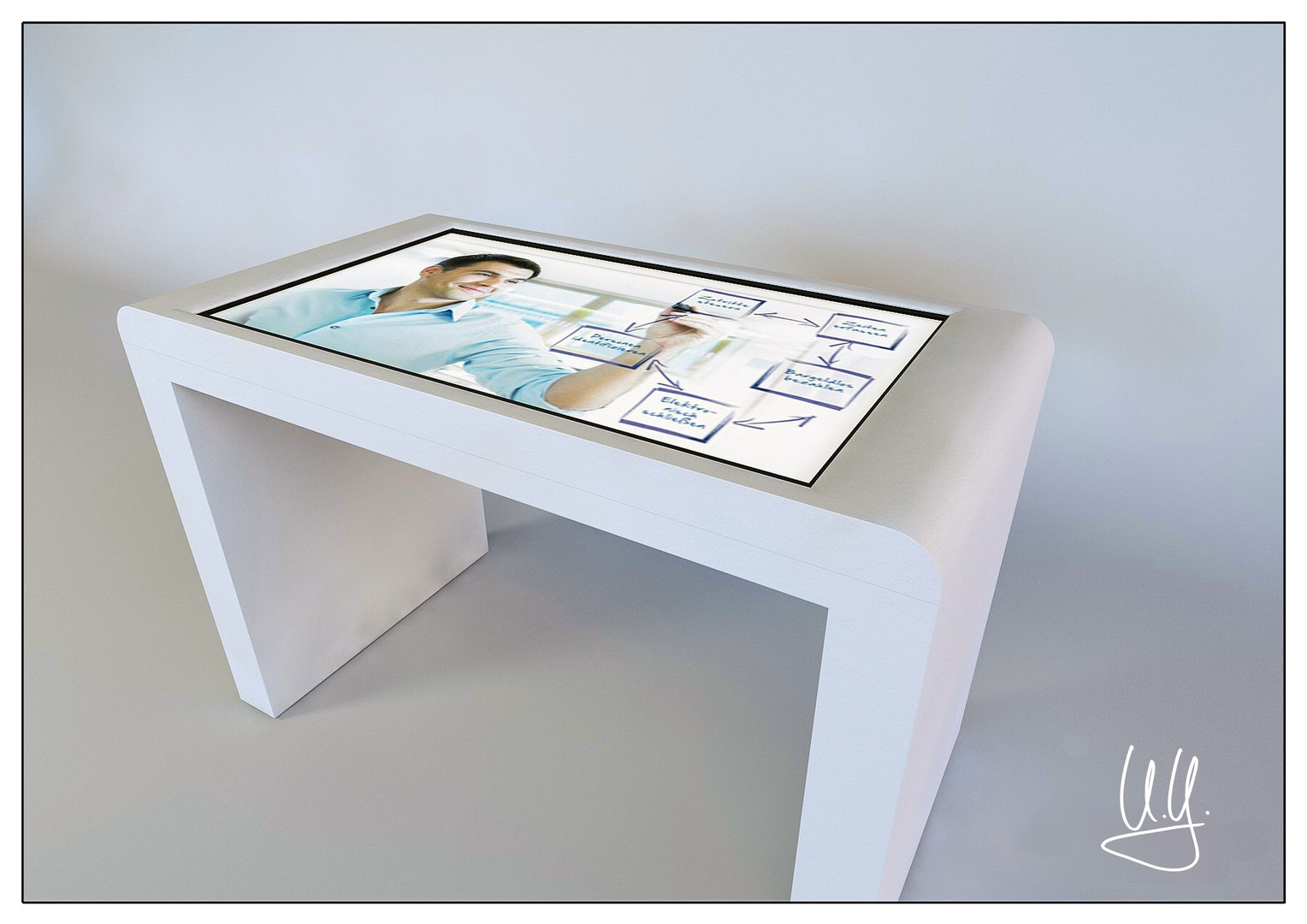 Touch-screen Table 3d Model