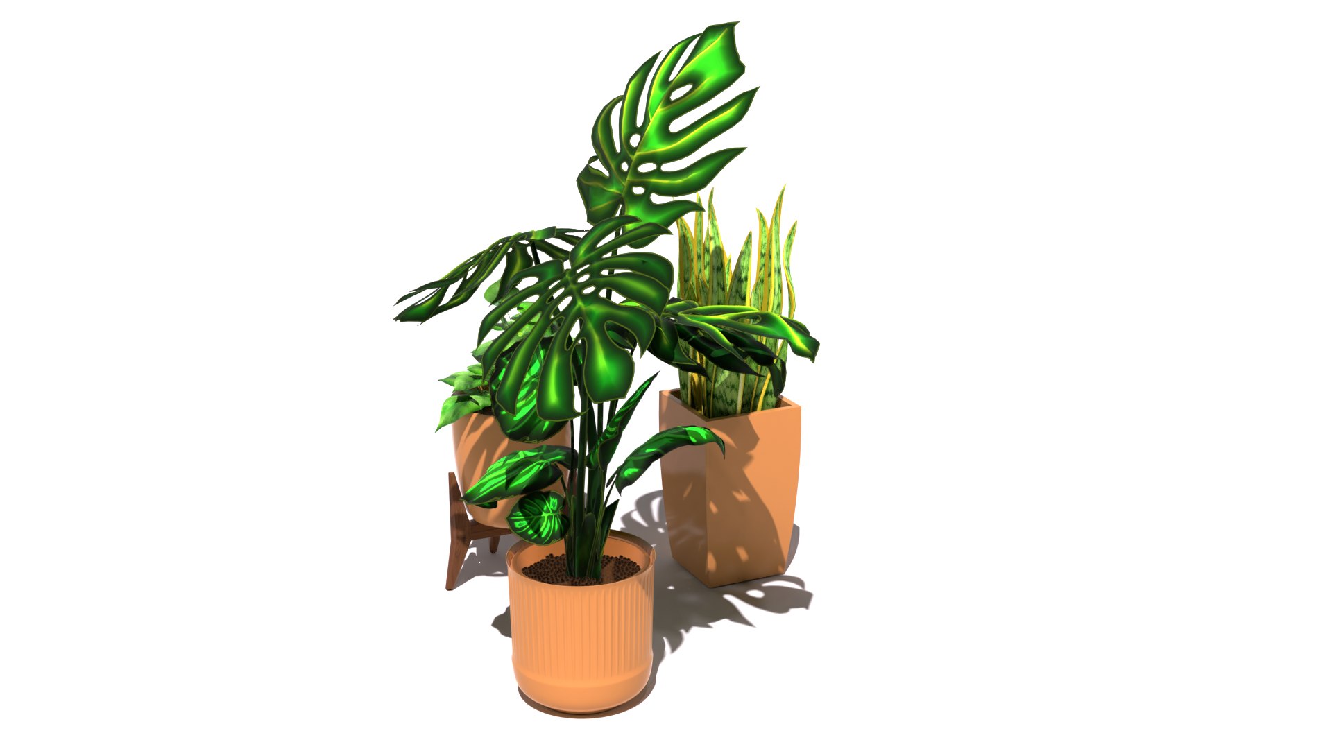 3D Plants Trio Model - TurboSquid 1807163
