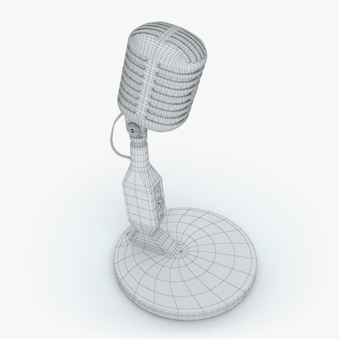 Retro Microphone 3d Model