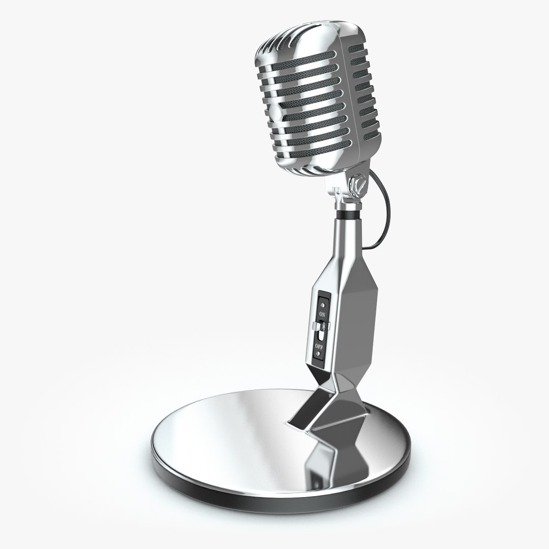 Retro Microphone 3d Model