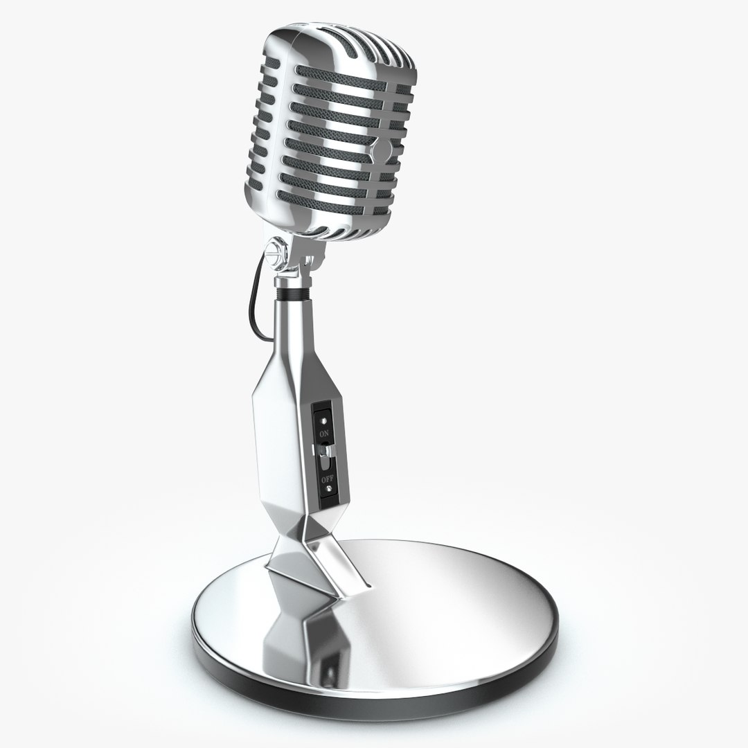 Retro Microphone 3d Model