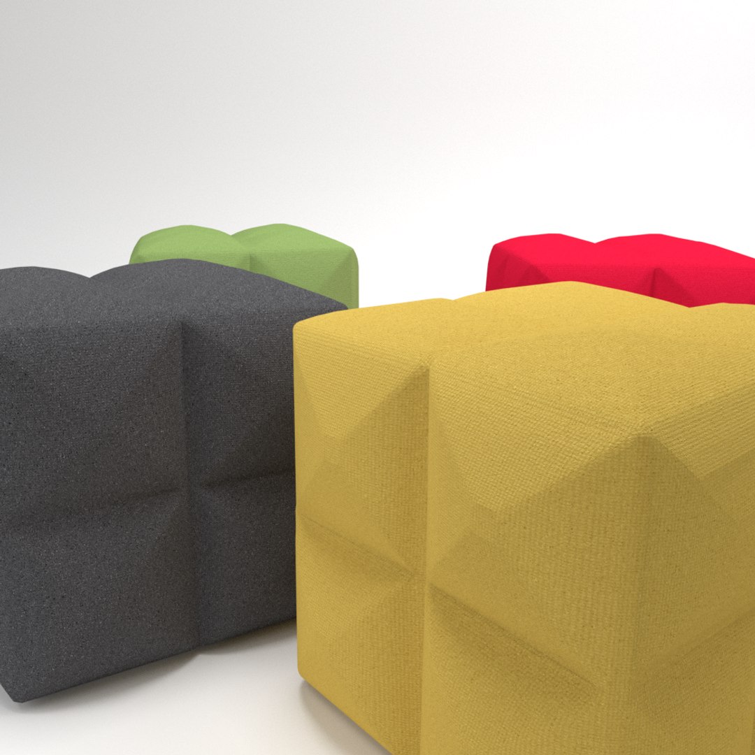 Interior Buzzicube Pouf 3D Model - TurboSquid 1233129