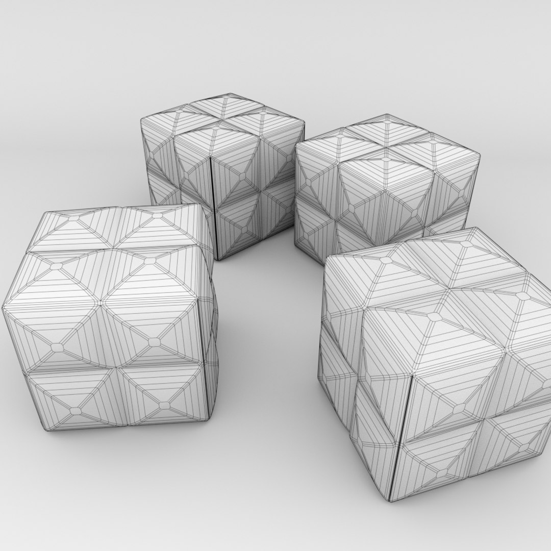 Interior Buzzicube Pouf 3D Model - TurboSquid 1233129