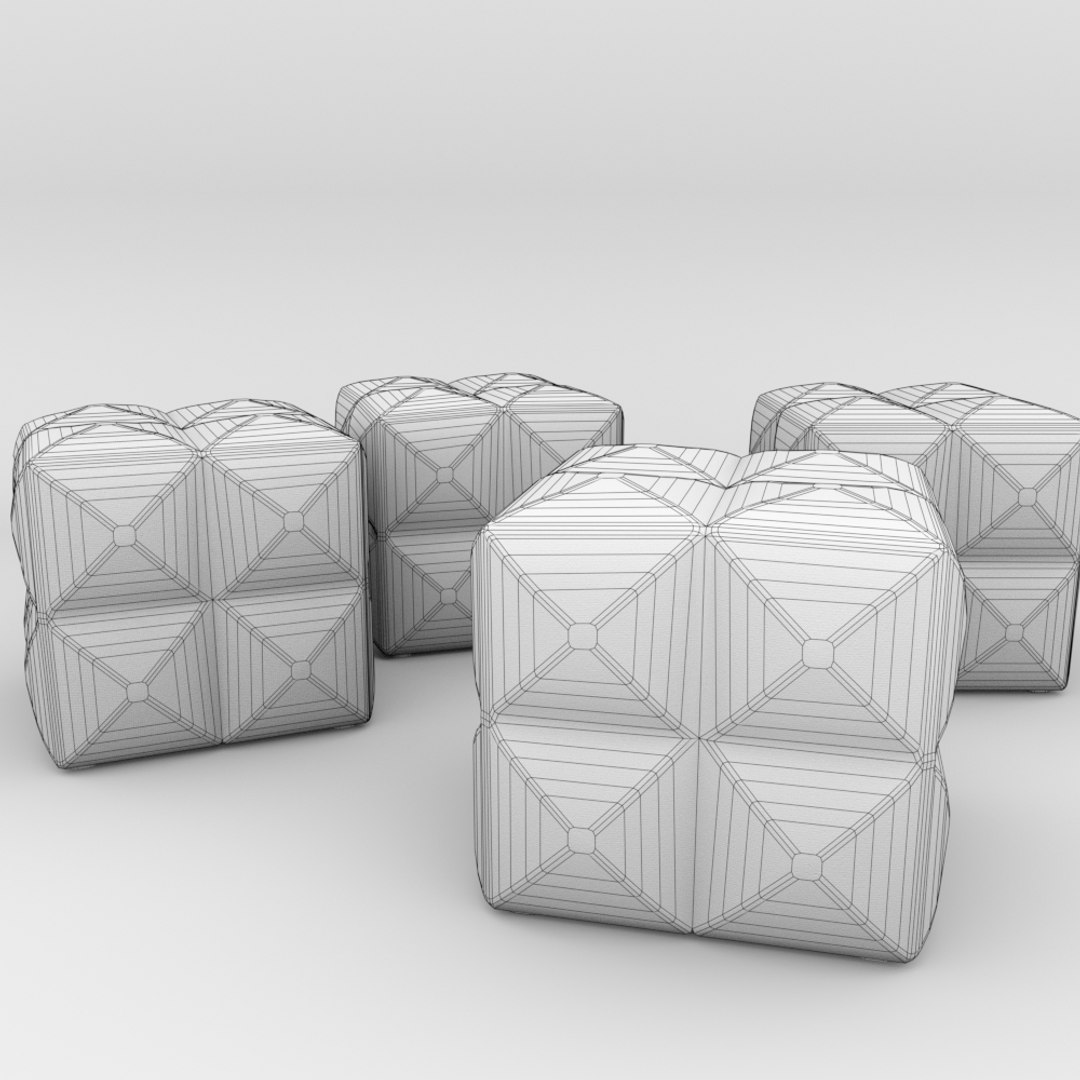 Interior Buzzicube Pouf 3D Model - TurboSquid 1233129