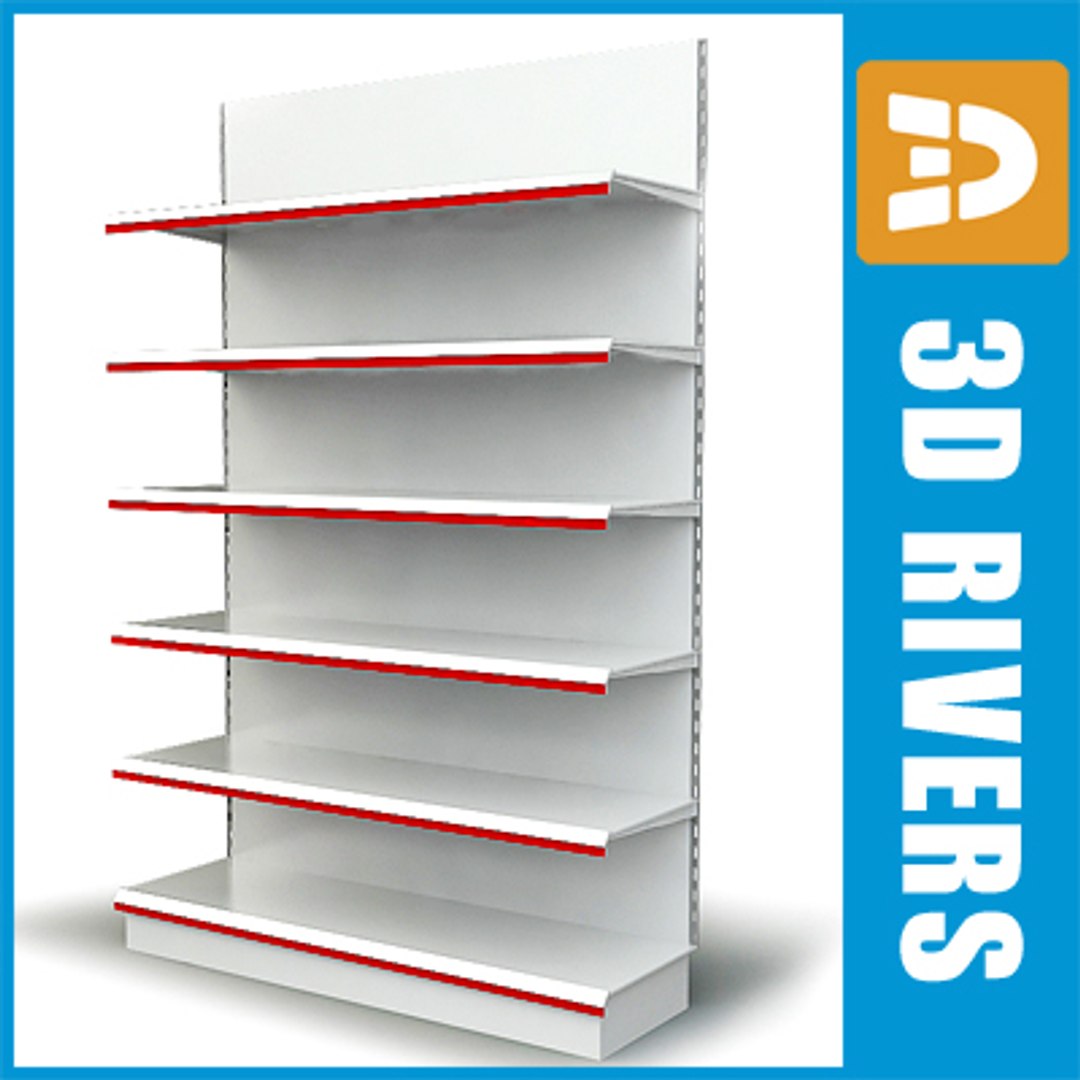 3d Supermarkets Display Shelf Model