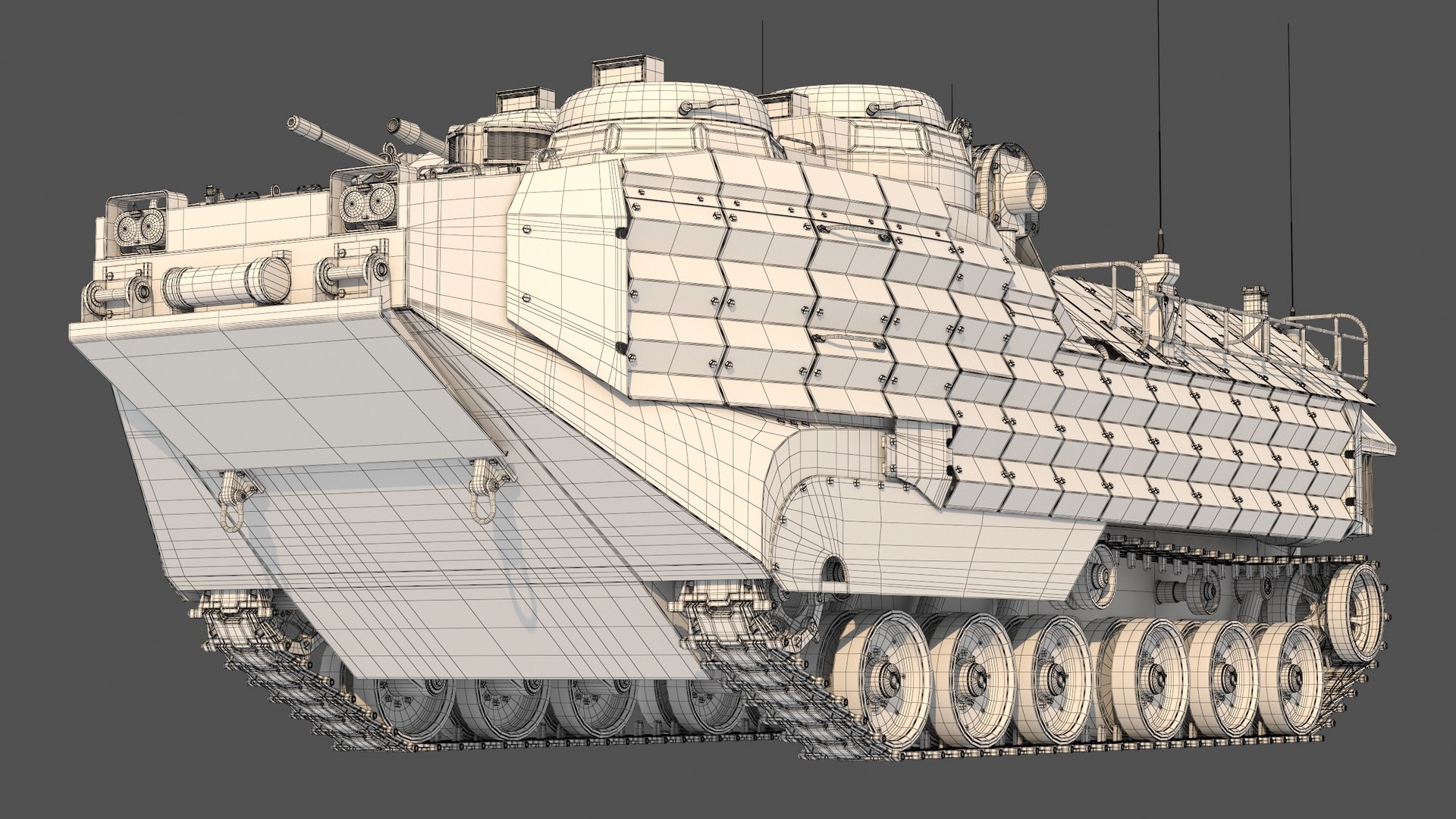 Amphibious Assault Vehicle AAVP-7A1 UVW Only Model - TurboSquid 2411482