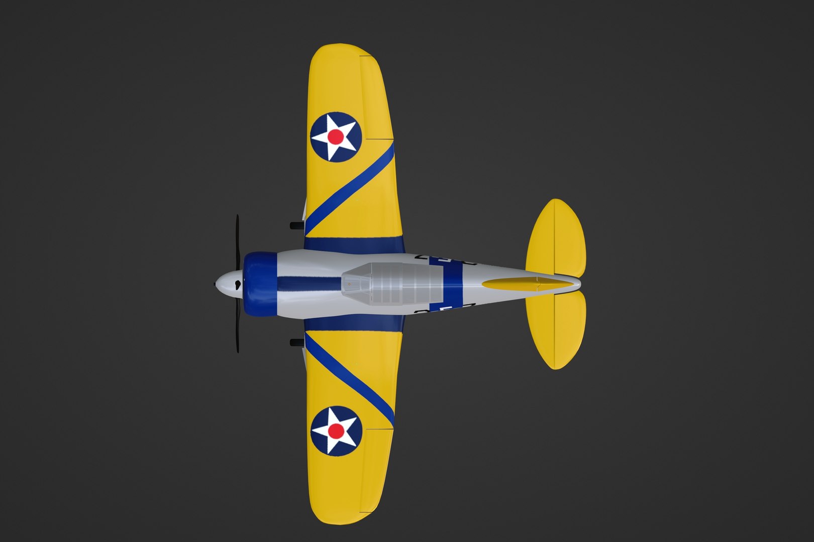 3D Very Simple Brewster F2A Buffalo Model - TurboSquid 1965866