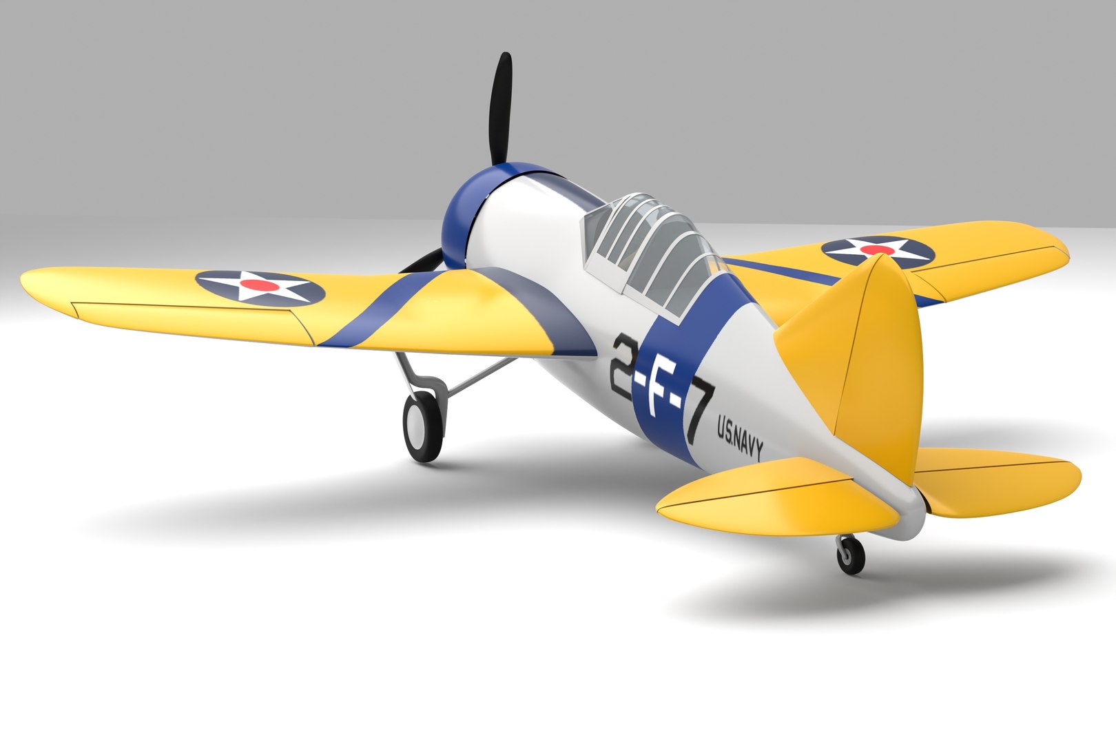 3D Very Simple Brewster F2A Buffalo Model - TurboSquid 1965866