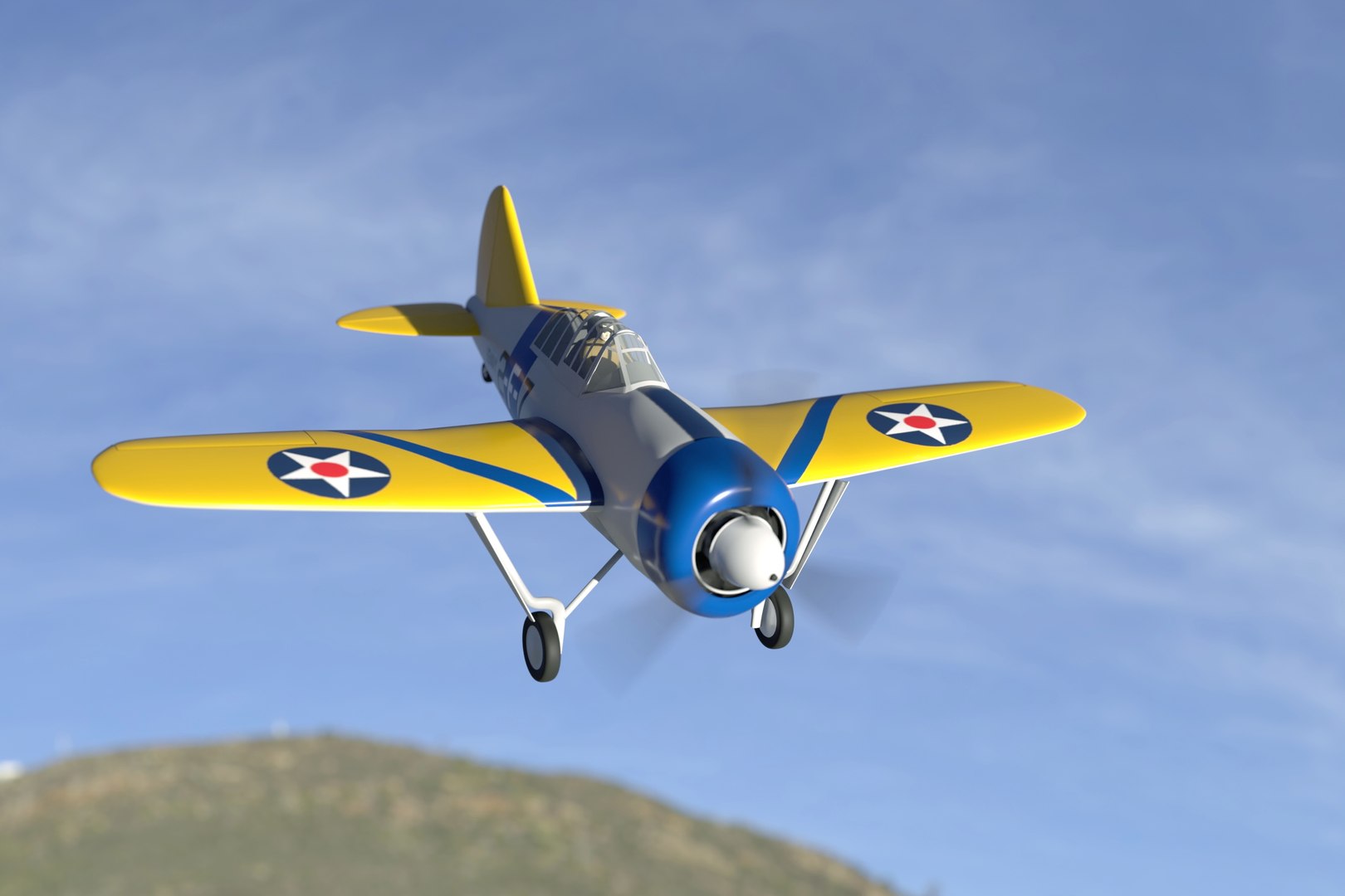 3D Very Simple Brewster F2A Buffalo Model - TurboSquid 1965866