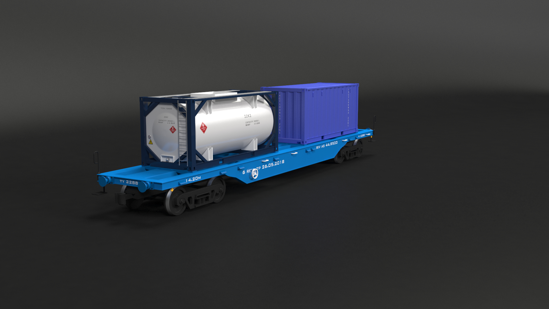 3D Railcar ISO Containers Carrier - TurboSquid 1762872