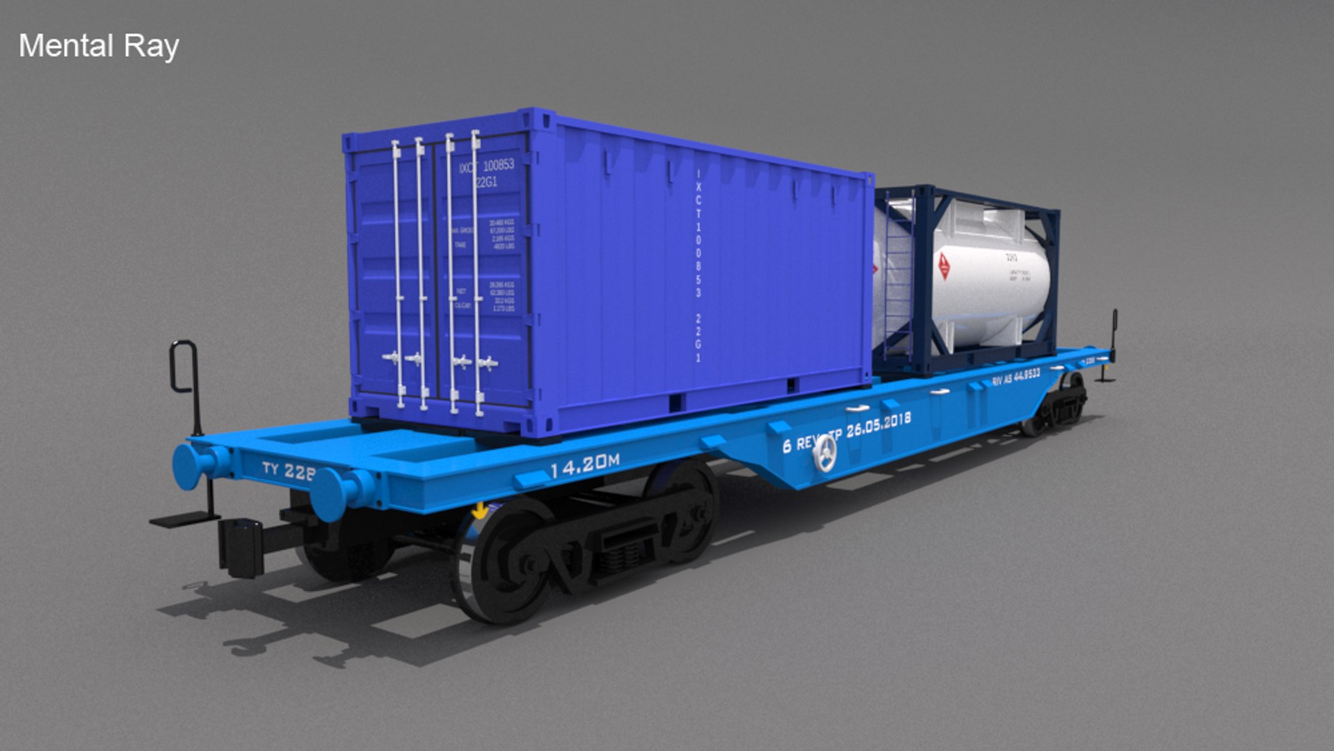 3D Railcar ISO Containers Carrier - TurboSquid 1762872