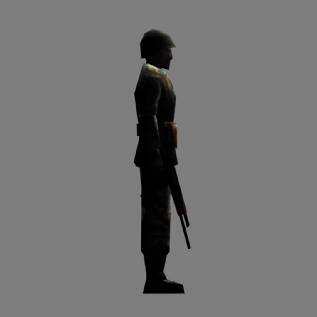 3d model soldier military character