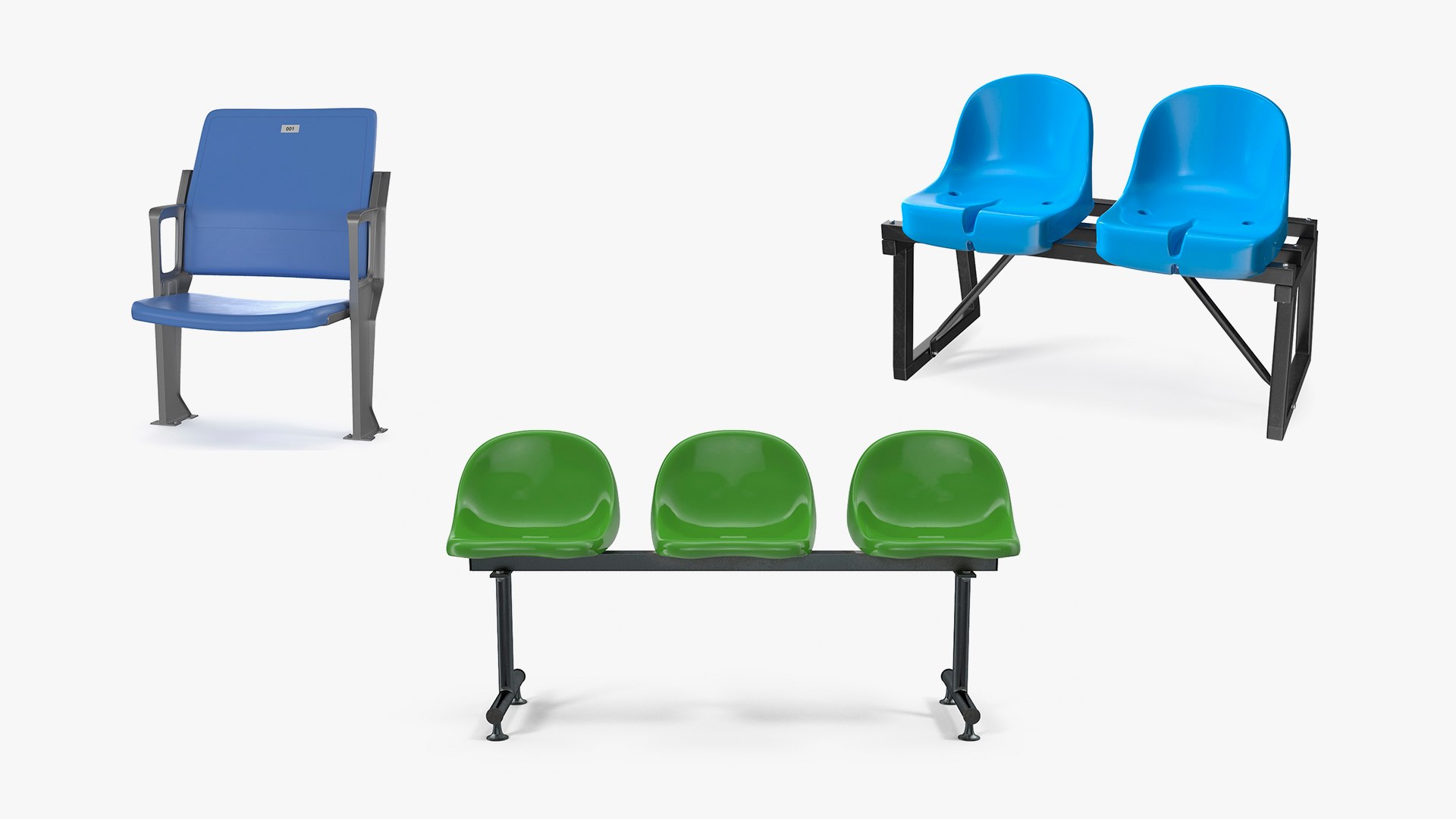 Plastic Stadium Seats Collection 3D Model - TurboSquid 2209203