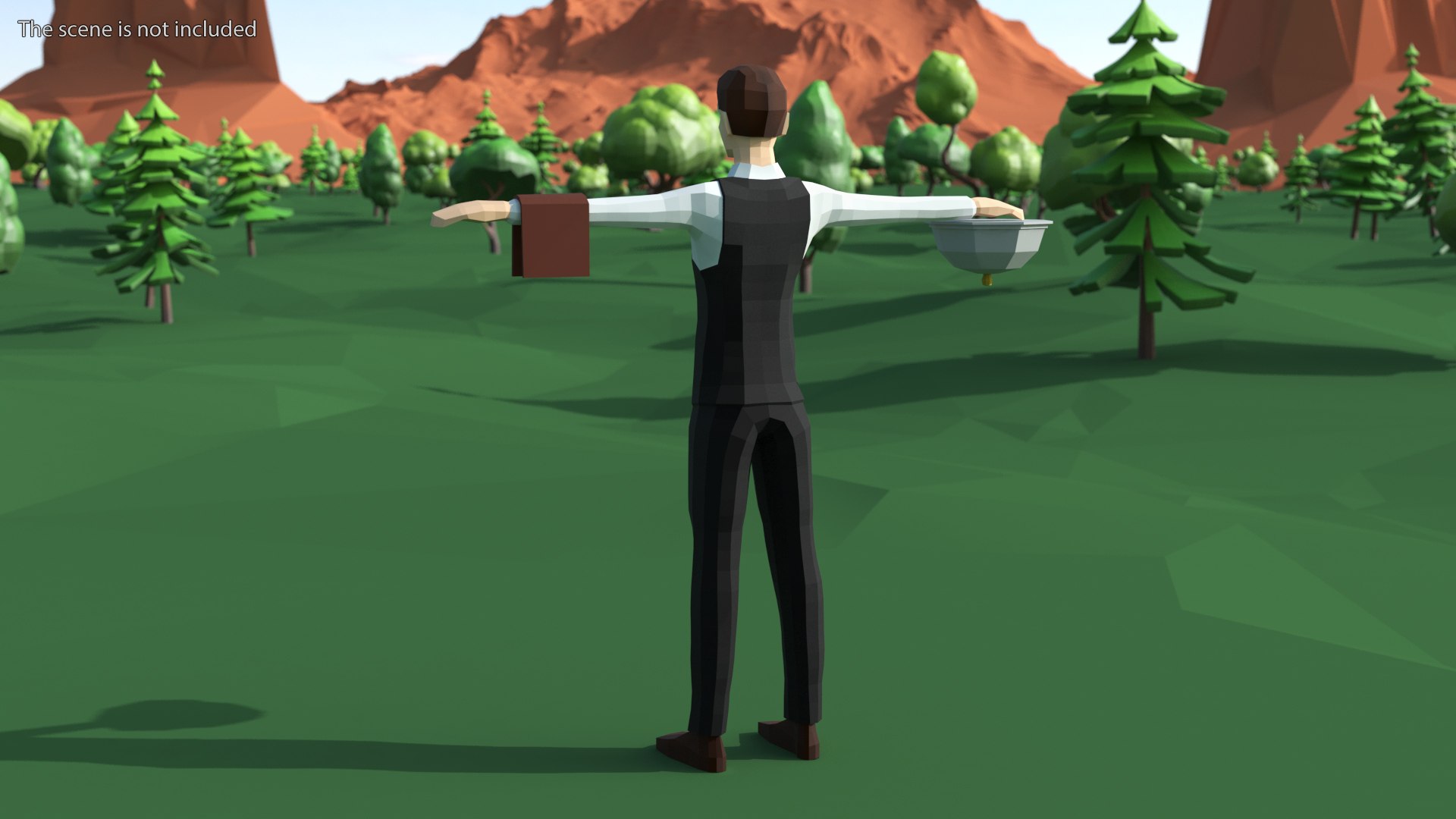 Waiter Low Poly Rigged For Maya 3D Model - TurboSquid 2192797
