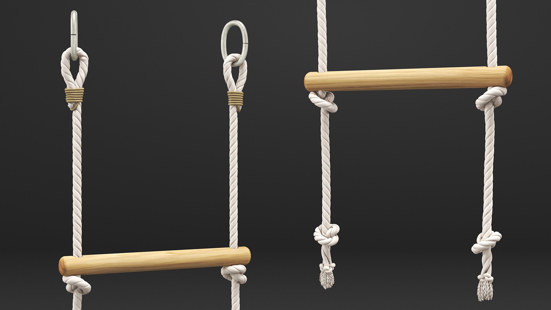 Wooden Rope Ladder 3D - TurboSquid 1671938