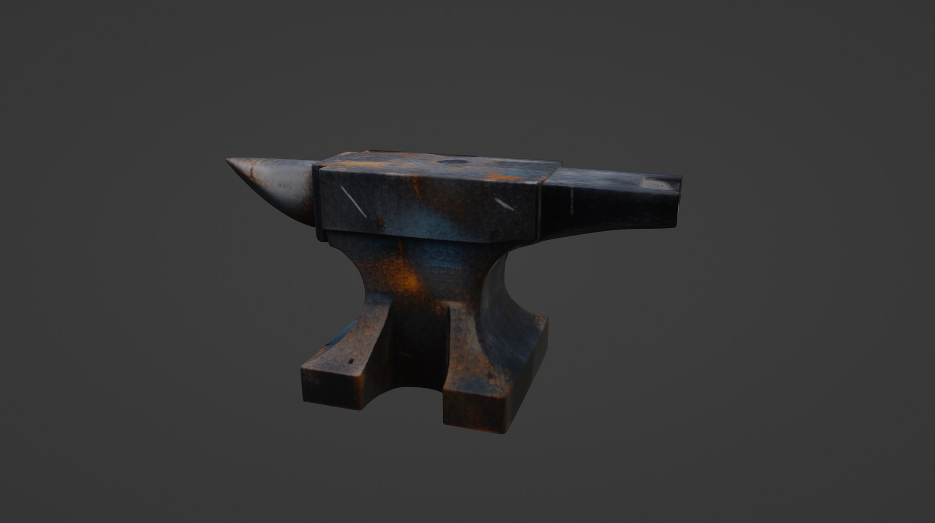 Worn Iron Anvil With Patina And Hammer Dents 3D Model - TurboSquid 2403800