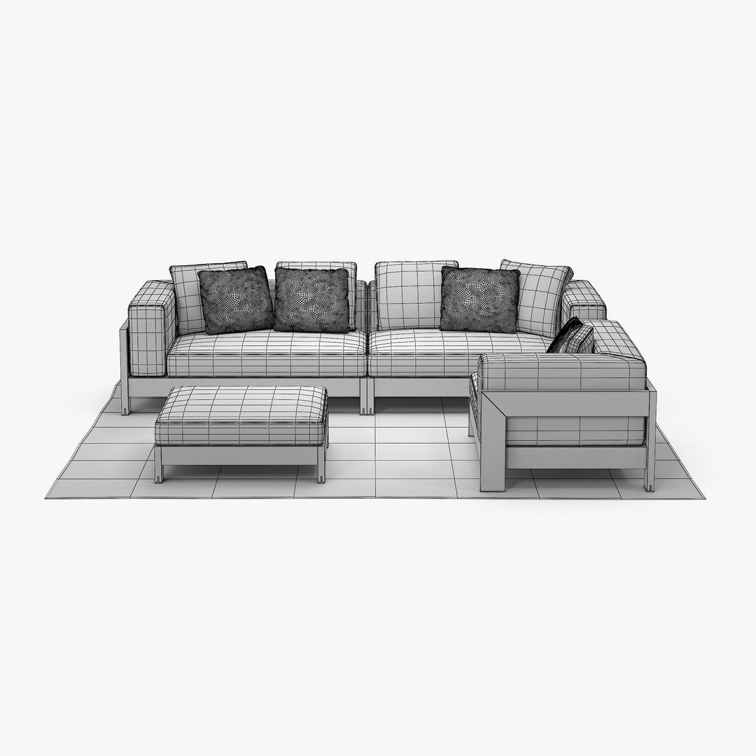 minotti - alison iroko 3d max