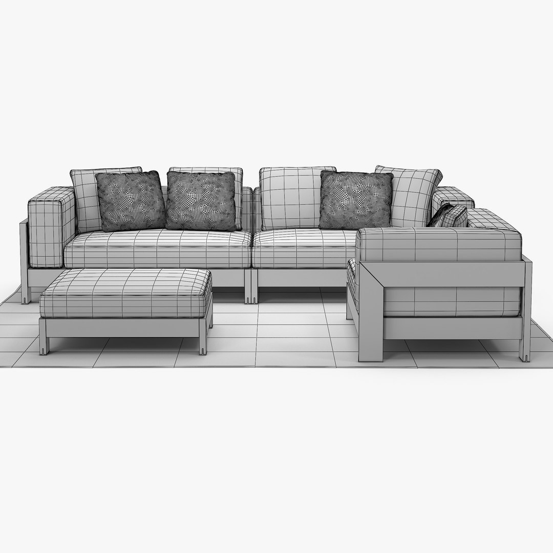 minotti - alison iroko 3d max