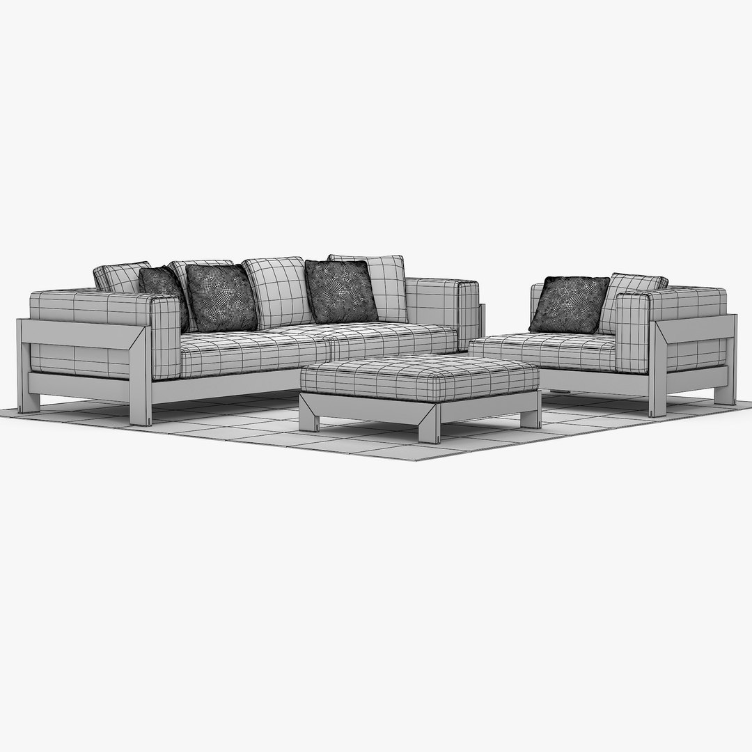 minotti - alison iroko 3d max