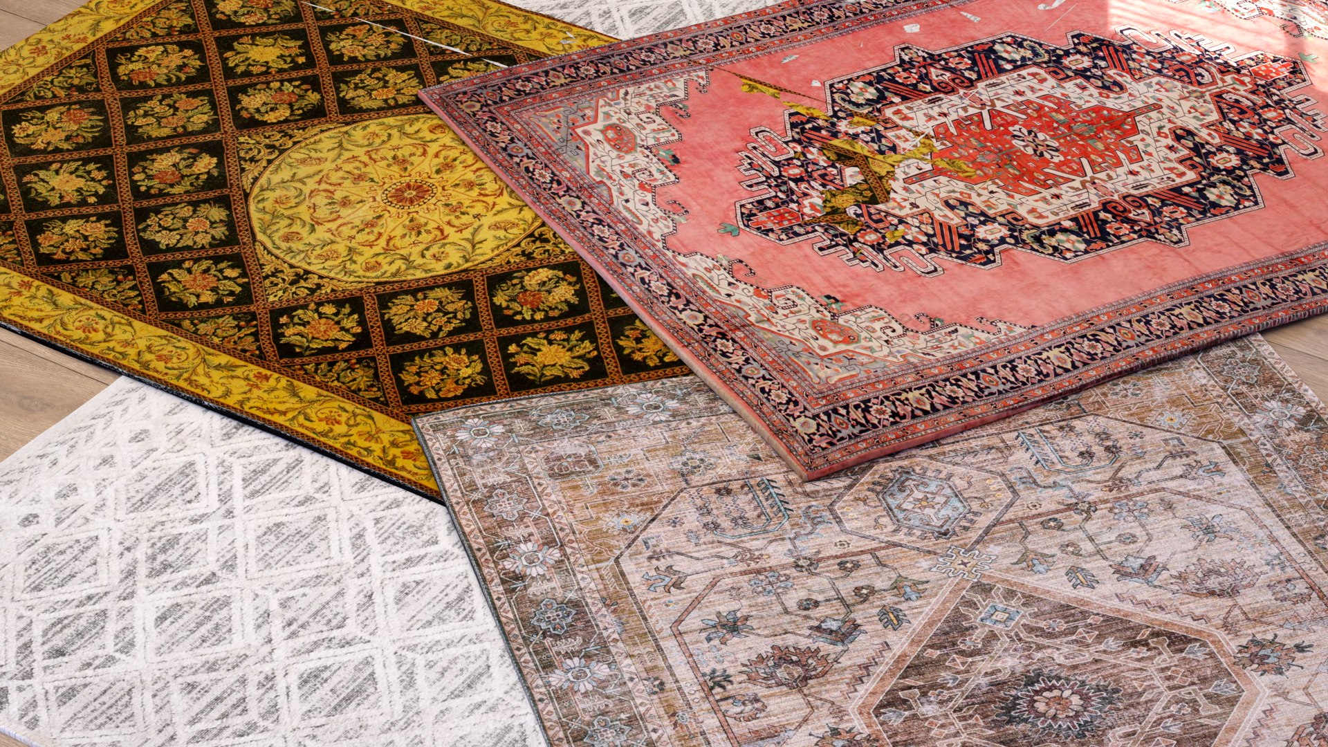 Antique Rug Collection 3D Model - TurboSquid 2062014