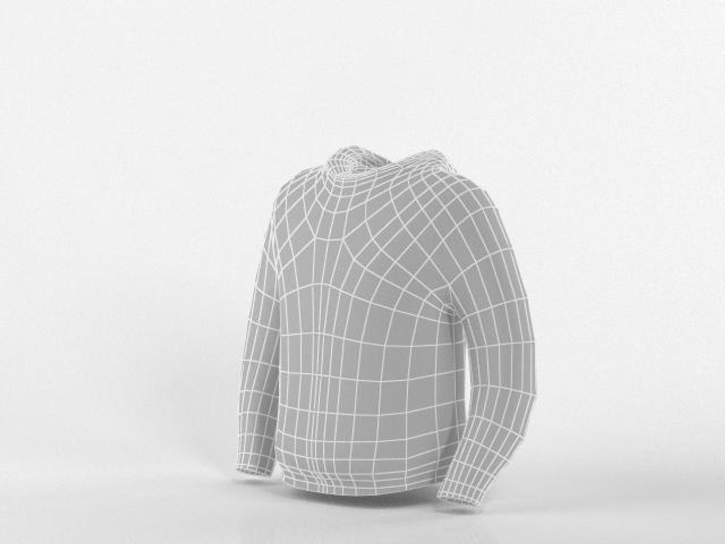 3d Model Hooded Sweater Base Mesh