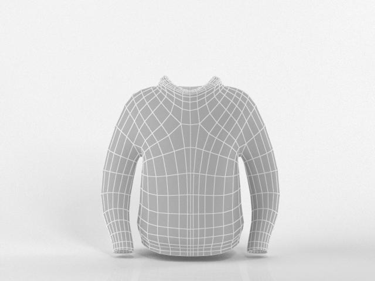 3d Model Hooded Sweater Base Mesh