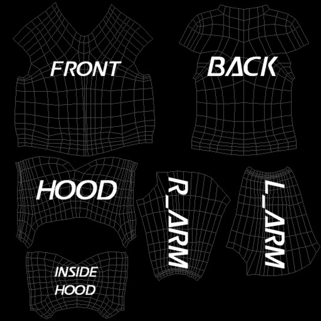 3d Model Hooded Sweater Base Mesh