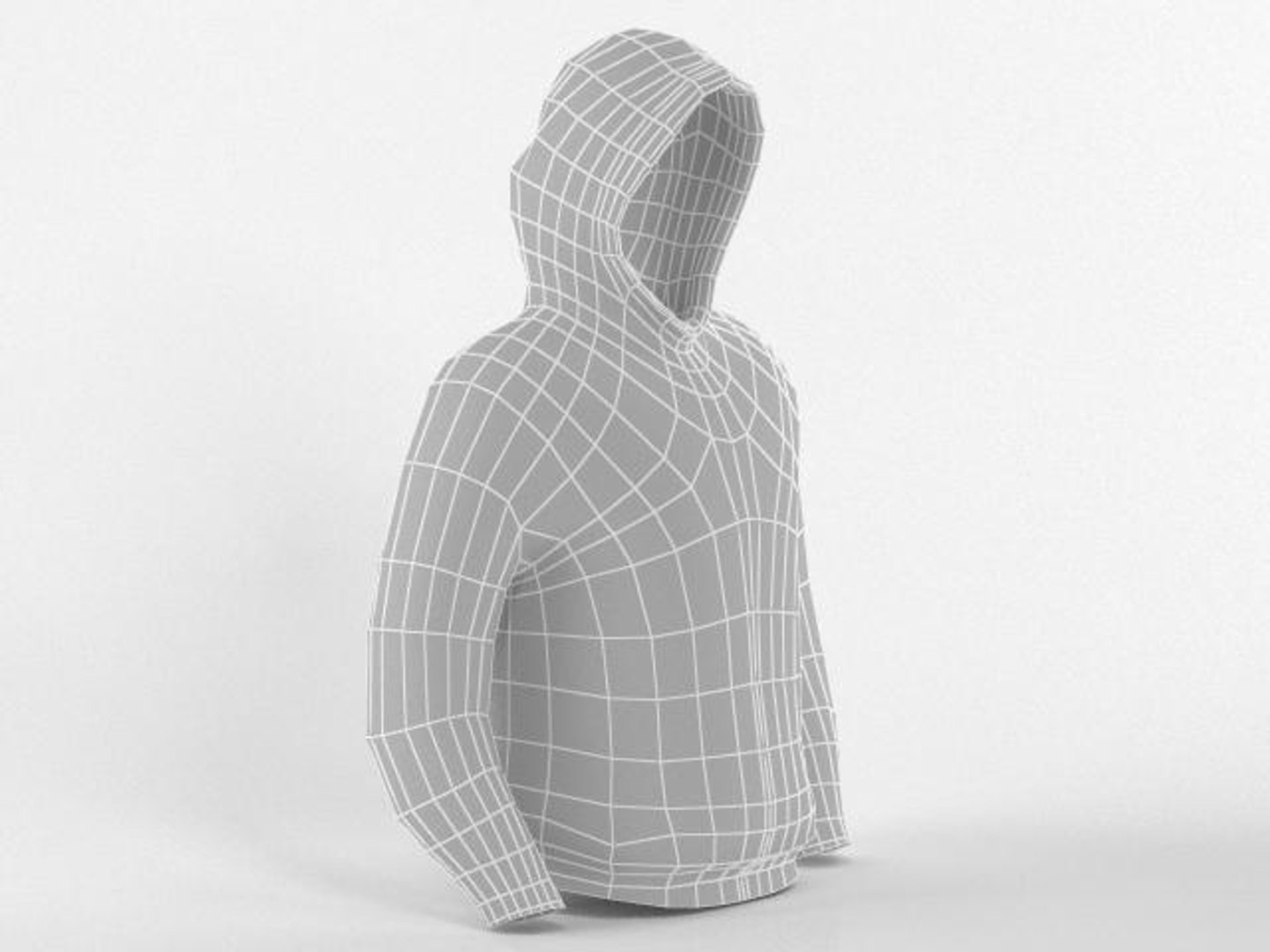 3d Model Hooded Sweater Base Mesh