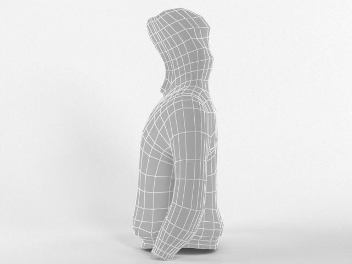 3d Model Hooded Sweater Base Mesh
