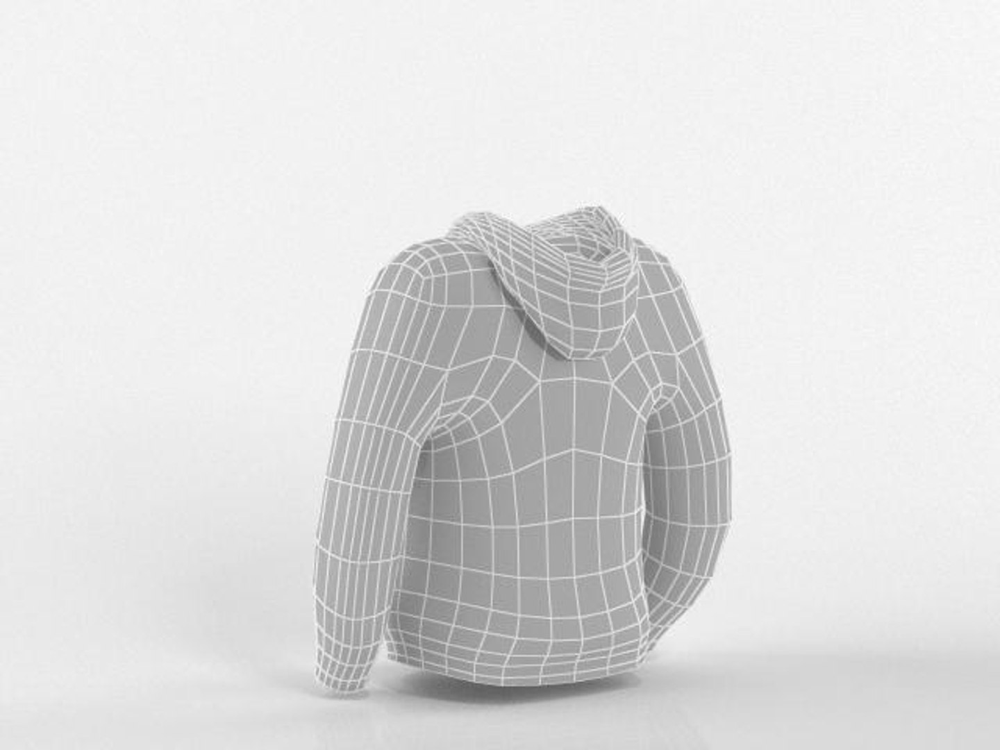 3d Model Hooded Sweater Base Mesh