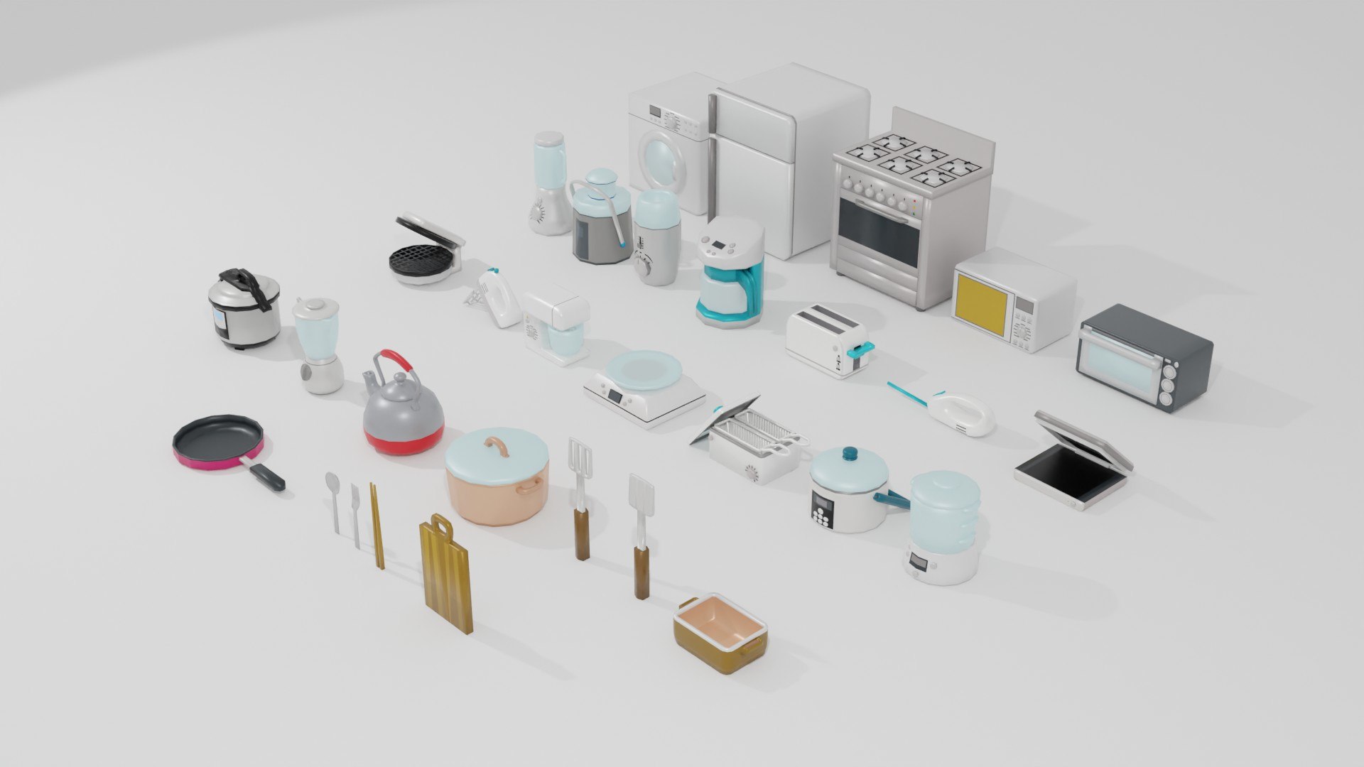 3D Model Kitchen Appliances - TurboSquid 1979816
