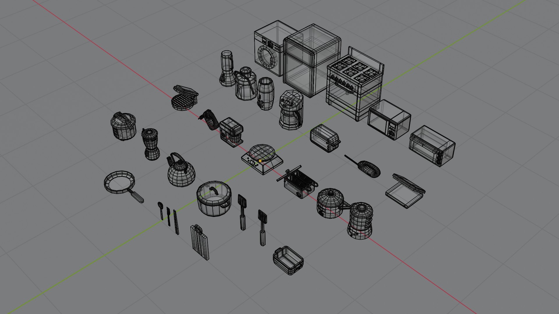3D Model Kitchen Appliances - TurboSquid 1979816