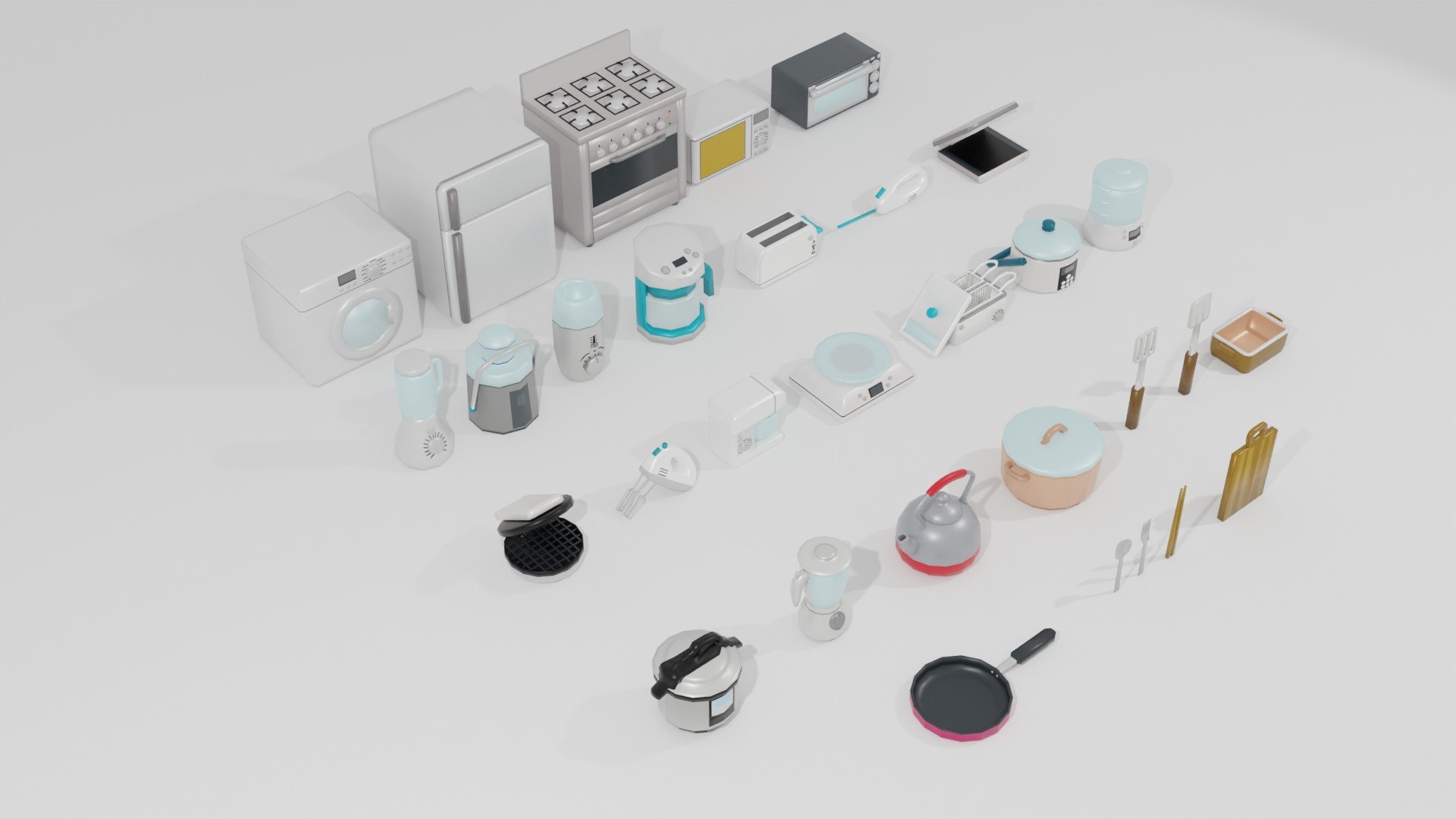 3D Model Kitchen Appliances - TurboSquid 1979816