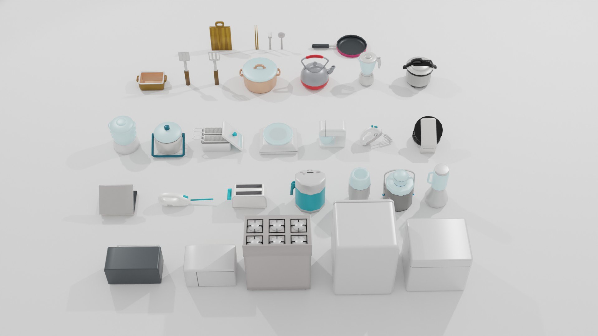 3D Model Kitchen Appliances - TurboSquid 1979816