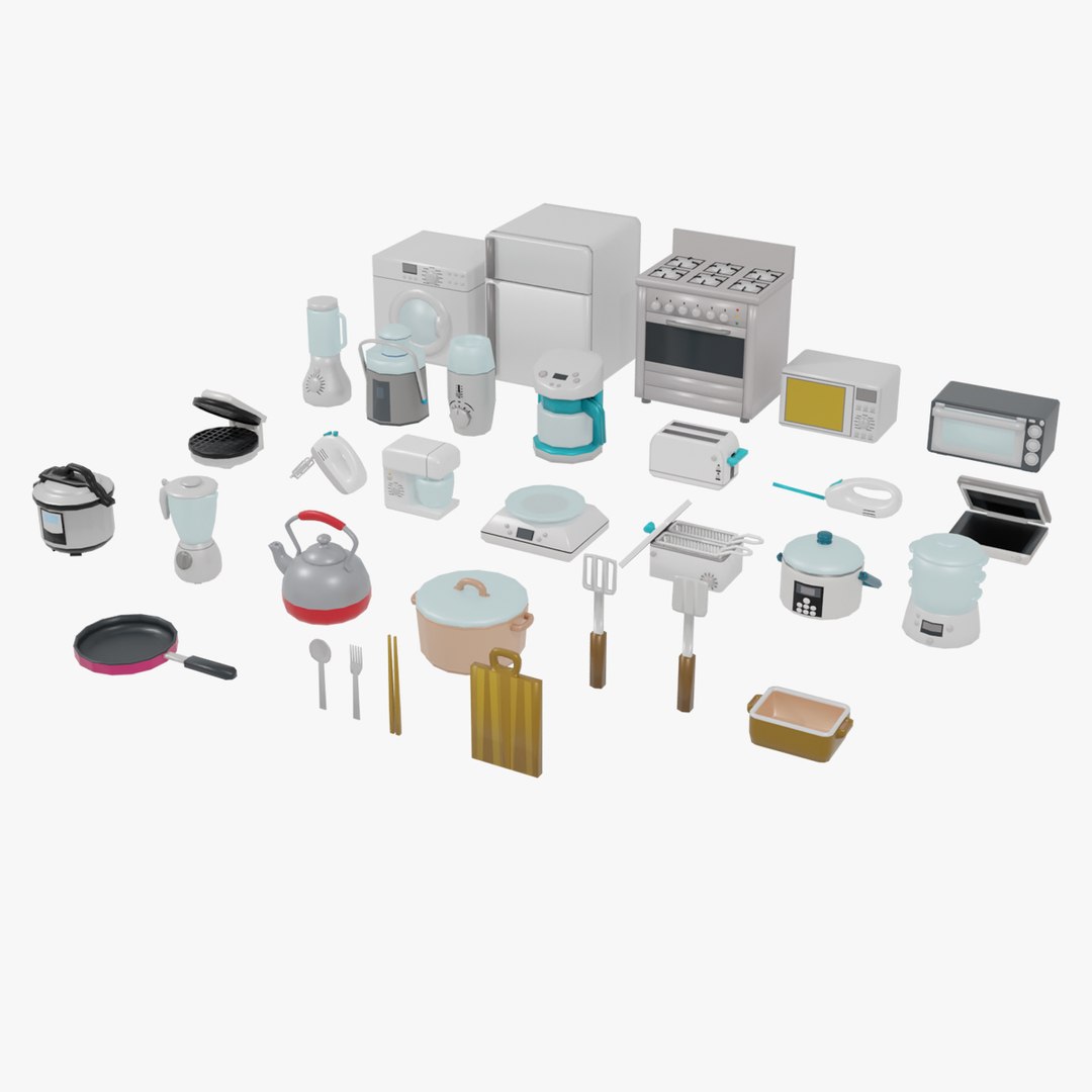 3D Model Kitchen Appliances - TurboSquid 1979816