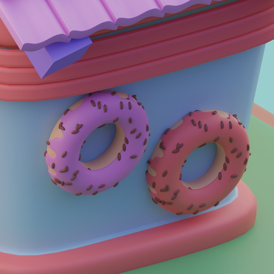 Isometric Donut Shop Model - TurboSquid 2186916