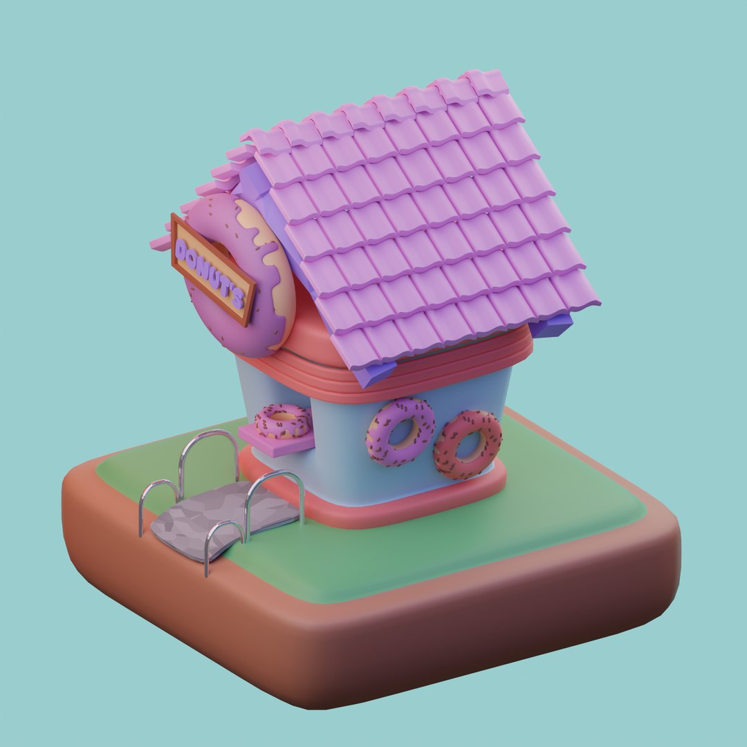 Isometric Donut Shop Model - TurboSquid 2186916