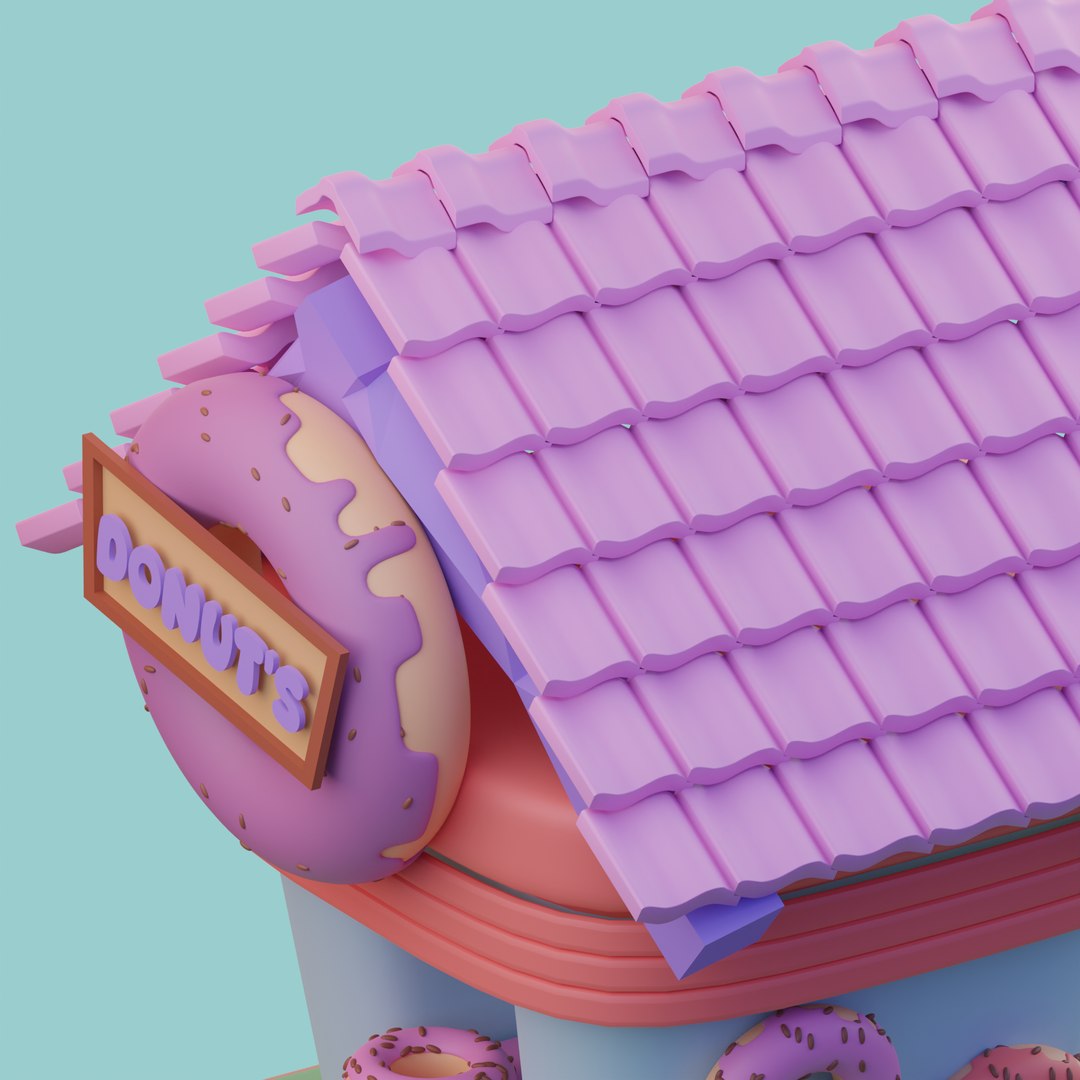 Isometric Donut Shop Model - TurboSquid 2186916